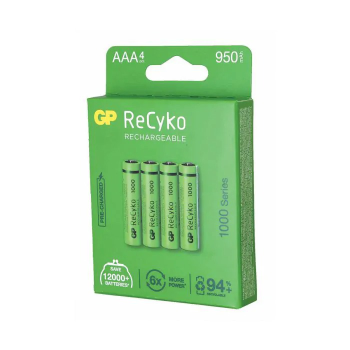 רביעיית סוללות AAA נטענות GP C4 1.2V 1000 AAA MINH — LPR אל פי אר ...